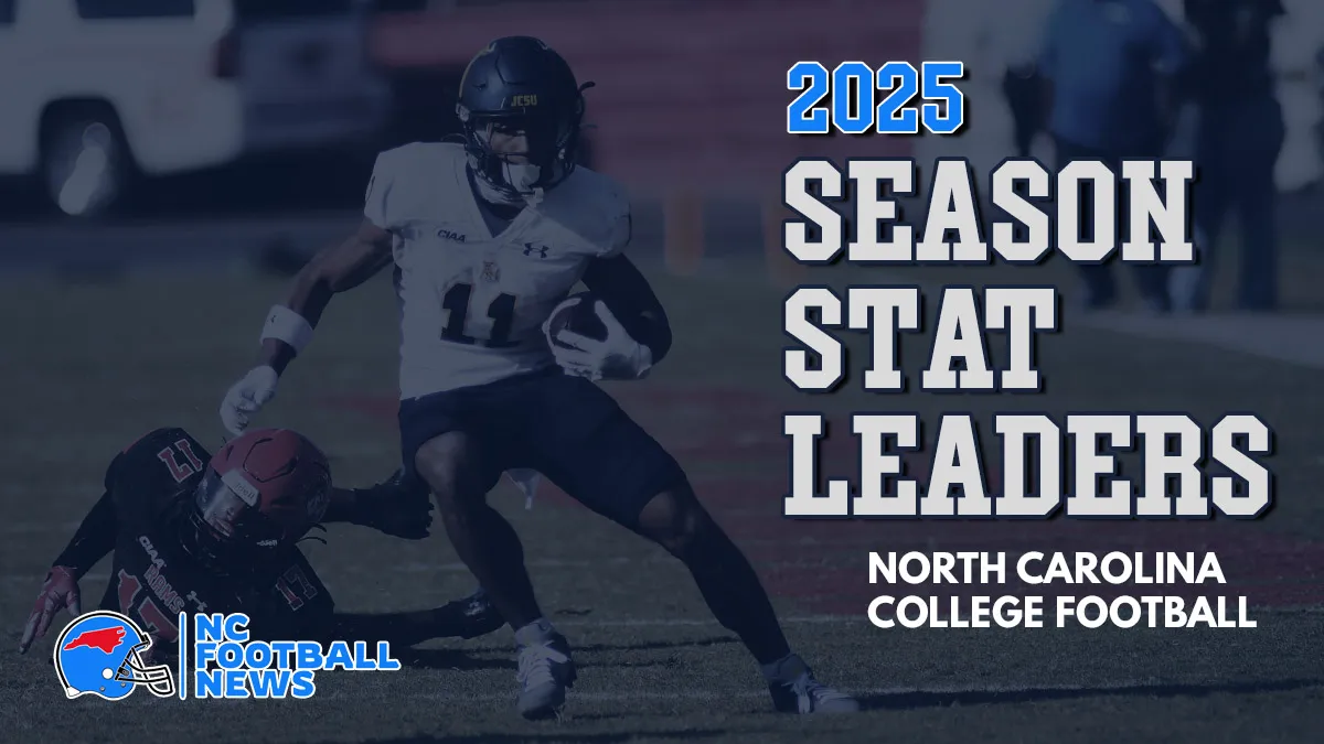2025 North Carolina College Football Season Stat Leaders - NCFootballNews