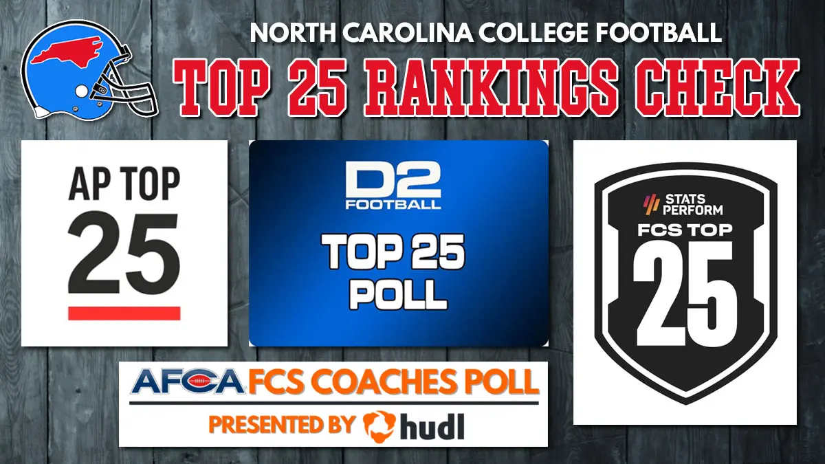 North Carolina College Football Teams in the National Rankings (2025 ...